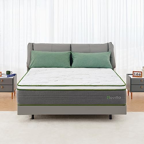 Novilla California King Mattress,12 Inch Gel Memory Foam Hybrid Mattress with Individually Pocket Springs, Breathable Mattresses for Cool Sleep,Motion Isolation & Pressure Relief, Medium Firm,vigour