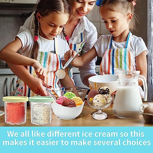 REMYS Creami Pint Containers, for Creami Ninja Ice Cream Deluxe,24 OZ Ice Cream Containers Airtight and Leaf-Proof Compatible NC500,NC501 Series Ice Cream Maker