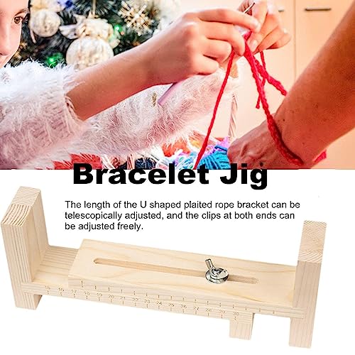 Wood Bracelet Jig, Adjustable Paracord Jig Bracelet Maker DIY Hand Knitting Wristband Jig for Bracelets Necklaces Car Hangings