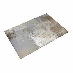 Brown Grey Oil Painting Outdoor Rug for Patio/Deck/Porch, Non-Slip Area Rug 5x8 Ft, Modern Geometric Abstract Aesthetics Indoor Outdoor Rugs Washable Area Rugs, Reversible Camping Rug Carpet Runner