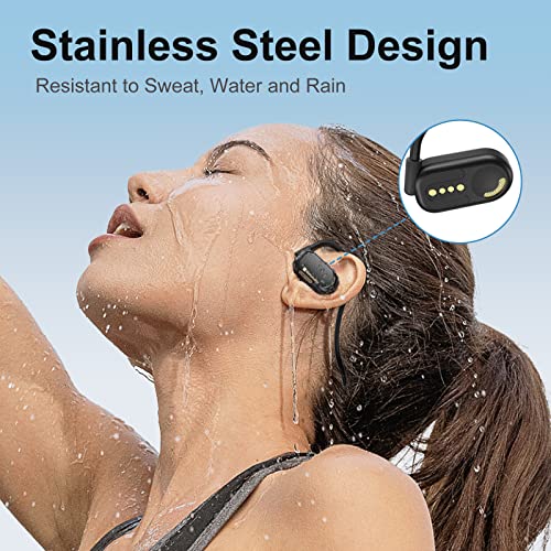 MeloAudio Open-Ear Headphones Bluetooth Earbuds 3 Pack for Adult and Kids, Running Headphones with Noise Cancellation Mic, Bass Up, Waterproof, Secure Fit, Super Lightweight Wireless Headphones