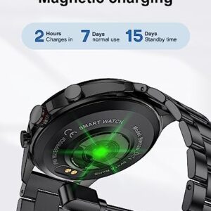 LIGE Smart Watch for Men(Answer/Make Calls), 1.32" Fitness Tracker with Heart Rate Sleep SpO2 Monitor,IP67 Waterproof,Activity Trackers and Smartwatches for iOS and Android Phones(All Black)