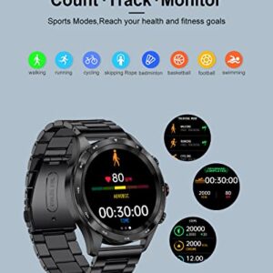 LIGE Smart Watch for Men(Answer/Make Calls), 1.32" Fitness Tracker with Heart Rate Sleep SpO2 Monitor,IP67 Waterproof,Activity Trackers and Smartwatches for iOS and Android Phones(All Black)