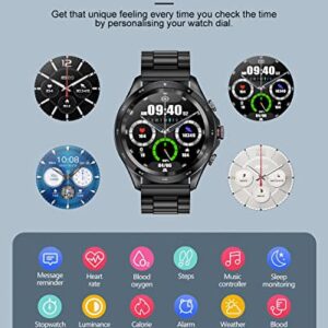 LIGE Smart Watch for Men(Answer/Make Calls), 1.32" Fitness Tracker with Heart Rate Sleep SpO2 Monitor,IP67 Waterproof,Activity Trackers and Smartwatches for iOS and Android Phones(All Black)