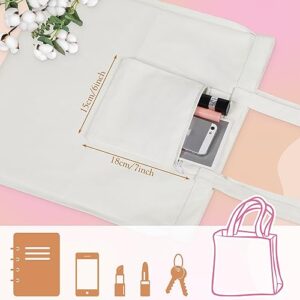 Louise Maelys Canvas Tote Bag for Women Cute Cat Aesthetic Cotton Bags Shopping Beach Reusable Grocery tote bag Makeup Bags