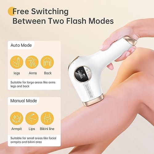 Aopvui Laser Hair Removal for Women, At Home Painless IPL Hair Removal with Red-Wave Light for Bikini Leg Facial Use High Energy IPL Hair Remover Device