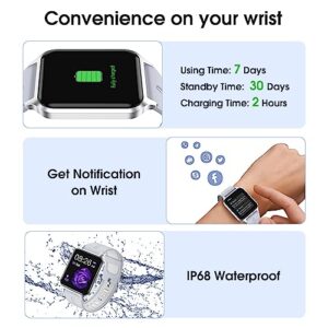 Smart Watch for Women Men, Fitness Tracker with Heart Rate Monitor, Blood Oxygen, Sleep Tracking, Calories Step Counter Fitness Watch IP68 Waterproof Smartwatch Compatible with iOS Android Phones