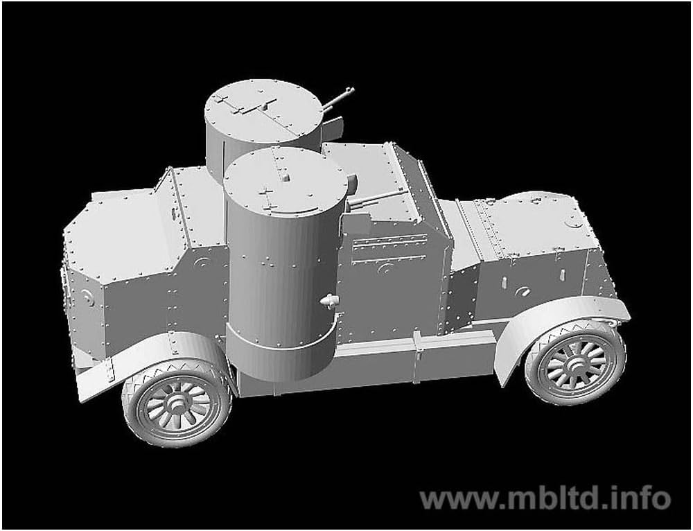 Master Box MB72008 1/72 British Austin Mk.4 Armored Car with Hotchkiss Machine Gun Plastic Model