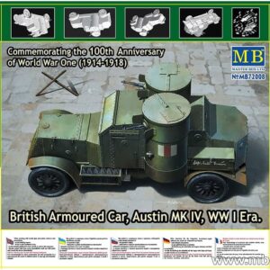 Master Box MB72008 1/72 British Austin Mk.4 Armored Car with Hotchkiss Machine Gun Plastic Model