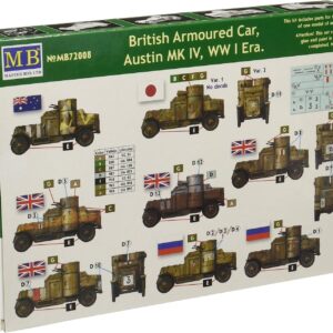 Master Box MB72008 1/72 British Austin Mk.4 Armored Car with Hotchkiss Machine Gun Plastic Model