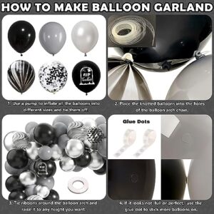 Death to My 20s Balloon Garland Arch 30th Birthday Party Decoration 122Pcs, Rip to My 20s Birthday Decoration with 30 RIP Foil and Latex Balloon Funeral for My Youth Party Supplies (30th-01)