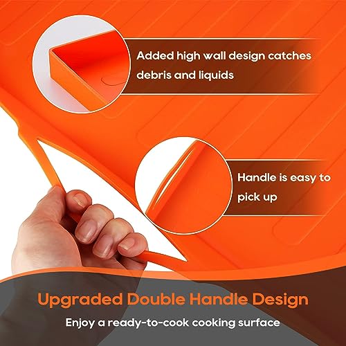 28 Inch Silicone Griddle Mat for Blackstone,Food Grade Griddle Buddy Mat for Blackstone Griddles Grill Outdoor,400°F Heat Resistant/Reusable/Easy to Clean, All Seasaon Cooking Protective