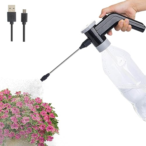 JETASU electric sprayer, garden sprayer you may never have seen, Cola bottle for direct use, USB fast charging with adjustable spout for gardening, Yard, Cleaning