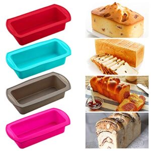 Baking Mold,Cake Mould,Baking Baking Silicone Bread Loaf Cake Mold Non Stick Bakeware Baking Pan Oven Rectangle Mould Non Stick Skillet Pan Pans (Color : Gr, Size : Rectangular) ( Color : Gr , Size :