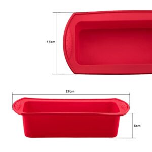 Baking Mold,Cake Mould,Baking Baking Silicone Bread Loaf Cake Mold Non Stick Bakeware Baking Pan Oven Rectangle Mould Non Stick Skillet Pan Pans (Color : Gr, Size : Rectangular) ( Color : Gr , Size :