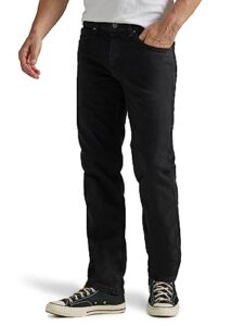 lee men's legendary regular straight jean, overdye black, 36w x 34l