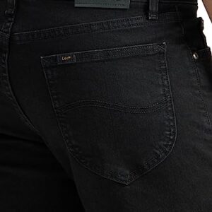 Lee Men's Legendary Regular Straight Jean, Overdye Black, 36W x 34L