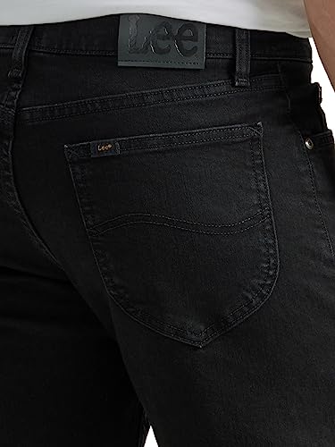 Lee Men's Legendary Regular Straight Jean, Overdye Black, 36W x 34L