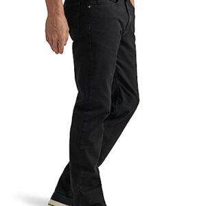 Lee Men's Legendary Regular Straight Jean, Overdye Black, 36W x 34L