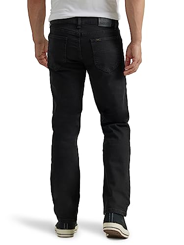 Lee Men's Legendary Regular Straight Jean, Overdye Black, 36W x 34L