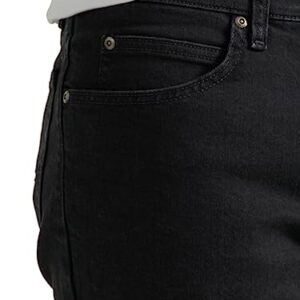 Lee Men's Legendary Regular Straight Jean, Overdye Black, 36W x 34L