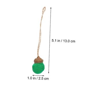 DECHOUS 24pcs Christmas Acorn Ball Hand Decor Christmas Decor Felt Balls Bulk Christmas Hanging Acorn Balls Christmas Tree Hanging Ornament Christmas Acorn Ball Pendant Material Manual