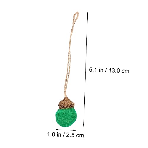 DECHOUS 24pcs Christmas Acorn Ball Hand Decor Christmas Decor Felt Balls Bulk Christmas Hanging Acorn Balls Christmas Tree Hanging Ornament Christmas Acorn Ball Pendant Material Manual