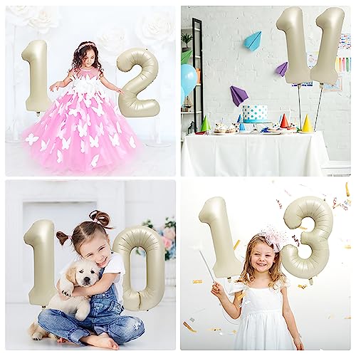 Number 30 Balloons 32 inch Digital Balloon Alphabet 30 Birthday Balloons Digit 30 Helium Balloons Big Balloons for Birthday Party Supplies Wedding Bachelorette Bridal Shower, White Number 30th