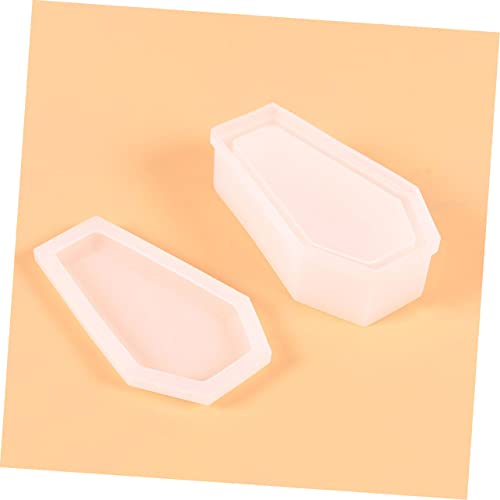 COHEALI 1 Set Epoxy Coffin Mold Hand Decor Resin Jewelry Molds Resin Silicone Molds Jewelry Organizer Tray DIY Epoxy Silicone Epoxy Craft Supplies Storage Silicone Mold Creative Mold Box