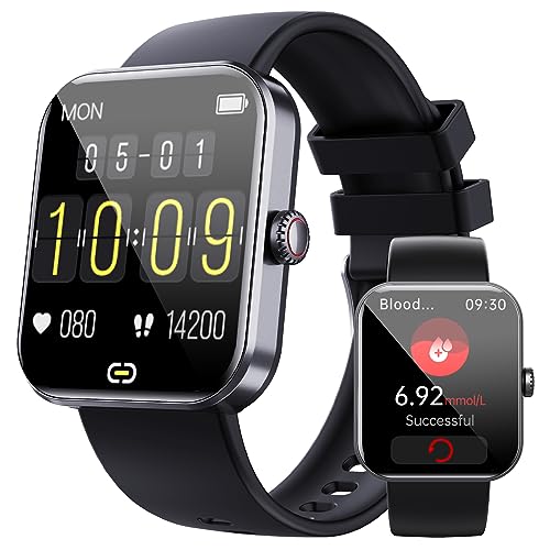 Blood Pressure Monitor Smart Watch, 2023 Smartwatch Fitness Tracker for Men Women, IP67 Waterproof, Heart Rate Sleep Monitor, 1.9 Inch Full Touch Screen, Blood Oxygen Pressure