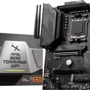 MSI MAG B650 Tomahawk WiFi Computer Gaming Motherboard (AM5, ATX, DDR5, PCIe 4.0, M.2, SATA 6Gb/s, USB 3.2 Gen 2, HDMI/DP, Wi-Fi 6E, AMD Ryzen 7000 Series Processors) AMD PC Motherboards (Renewed)