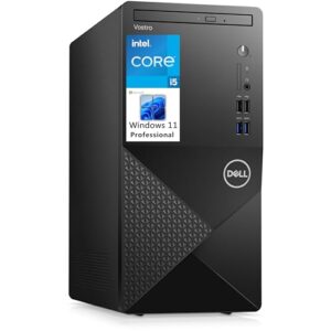 dell 2023 vostro 3910 full size tower business desktop computer, 12th gen intel hexa-core i5-12400 (beat i7-11700), 16gb ddr4 ram, 512gb pcie ssd, dvdrw, wifi, bluetooth 5.0, windows 11 pro