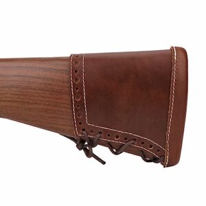 TOURBON Leather Recoil Pad Slip On Adjustable Shotgun Stock Extension Rifle Buttstock Pad