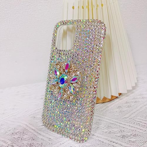 redecarie for Samsung Galaxy Note 10 Diamond Case,3D Handmade Luxury Bling Glitter Shiny Crystal Rhinestone Case with Holder Kickstand for Women Girls Kids Teens