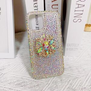 redecarie for Samsung Galaxy Note 10 Diamond Case,3D Handmade Luxury Bling Glitter Shiny Crystal Rhinestone Case with Holder Kickstand for Women Girls Kids Teens