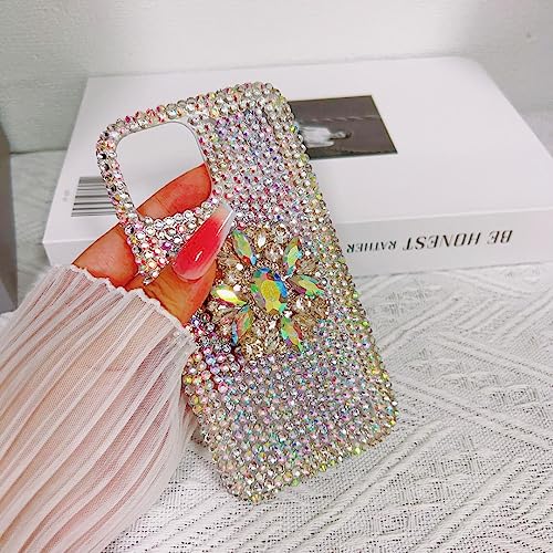 redecarie for Samsung Galaxy Note 10 Diamond Case,3D Handmade Luxury Bling Glitter Shiny Crystal Rhinestone Case with Holder Kickstand for Women Girls Kids Teens