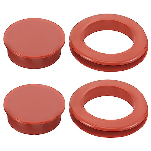 Happyyami 2Pcs Patio Table Umbrella Hole Ring Plug and Cap Set Patio Thicker Silicone Covers Kit Universal Fixation Rings for Glass Outdoors Patio Garden Table Deck Yard