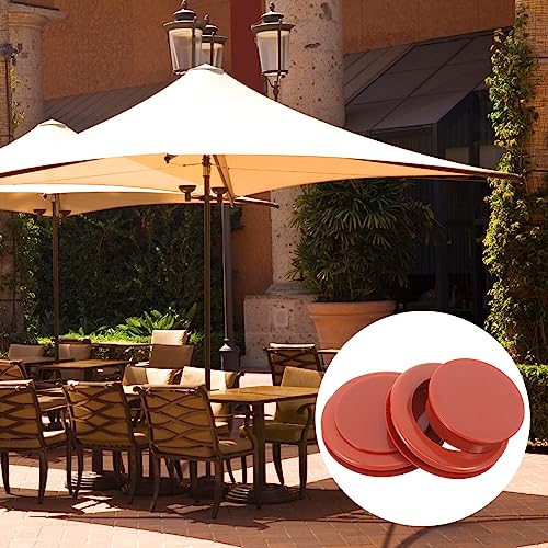 Happyyami 2Pcs Patio Table Umbrella Hole Ring Plug and Cap Set Patio Thicker Silicone Covers Kit Universal Fixation Rings for Glass Outdoors Patio Garden Table Deck Yard