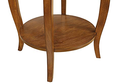 Farmhouse Side Table,Solid Wood Small End Table with Drawer Accent Table 2-Layer Sofa Table Bedside Table Home Decor for Living Room Bedroom Balcony Office Rustic Brown