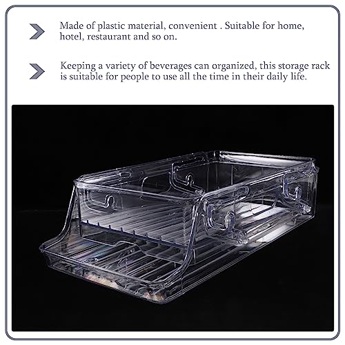 Kichvoe Drink Rack cola Container Drink Container Storage Rack can Organizer Rolling Drink Organizer Multi-Function soda Holder Beverage Can Holder can Drink Holder soda Rack Plastic Small