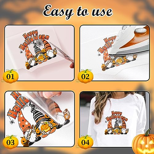 Cysincos Iron on Stickers Heat Transfer Decal Patches Vinyl for T-Shirt Clothing Hat Pillow Backpack DIY Craft Supplies (Halloween-21pcs)