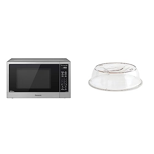 Panasonic NN-SN67K Microwave Oven, 1.2 cu.ft, Stainless Steel/Silver & Nordic Ware Deluxe Plate Cover, 10"