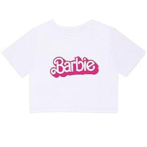 Barbie Crop Top Women | Cropped T Shirts for Women | Womens Summer Tops | White S