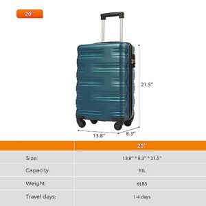 Merax Carry on Luggage Checked in Luggage Suitcase with Wheels Hard Case 20 IN Luggage Expandable with Spinner Wheels