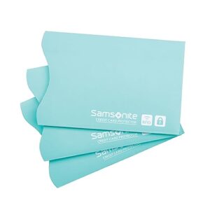 samsonite® rfid sleeves, turquoise, pack of 3