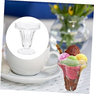 OKUMEYR Ice Cream Cup Cups for Glasses Clear Trifle Bowl Glass Footed Tulip Bowls Glass Sundae Cups Dessert Appetizer Cup Glass Transparent Footed Yogurt Bowl Glass Ice Cream Dishes