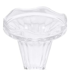 OKUMEYR Ice Cream Cup Cups for Glasses Clear Trifle Bowl Glass Footed Tulip Bowls Glass Sundae Cups Dessert Appetizer Cup Glass Transparent Footed Yogurt Bowl Glass Ice Cream Dishes