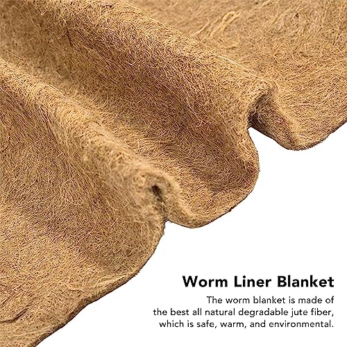 Jute Fiber Worm Blanket for Compost Cups, Boxes, and Farms - Durable & Mat