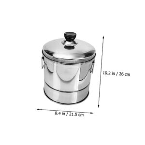 FELTECHELECTR Stainless Steel Rice Steamer Dumpling Steamer Lunch Box Containers Commercial Rice Cooker Rice Serving Bucket Sushi Rice Container Steam Baskets Dumpling Rice Barrel Home Supplies