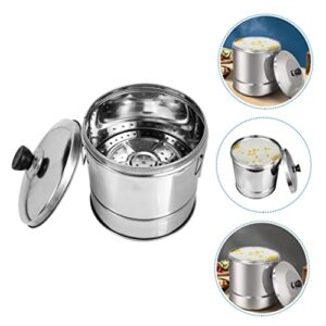 FELTECHELECTR Stainless Steel Rice Steamer Dumpling Steamer Lunch Box Containers Commercial Rice Cooker Rice Serving Bucket Sushi Rice Container Steam Baskets Dumpling Rice Barrel Home Supplies